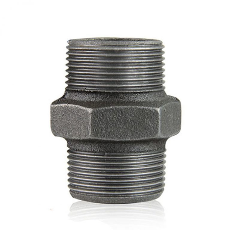 Niple Acero Negro Roscado - Cosmoplas Perú